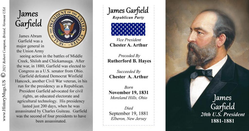 20th US President James A. Garfield - HistoryMugs.us