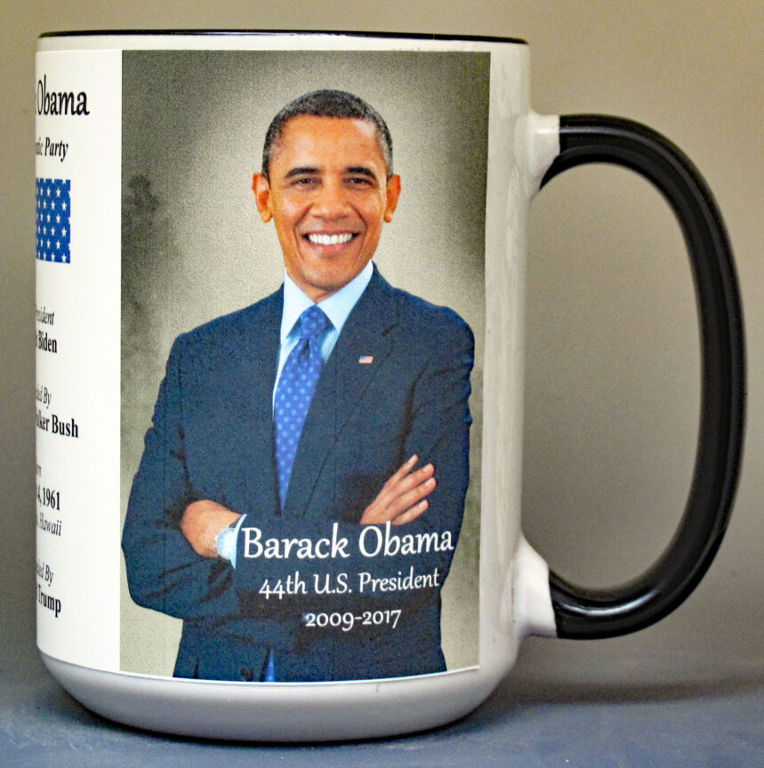 44th US President Barack Obama - HistoryMugs.us