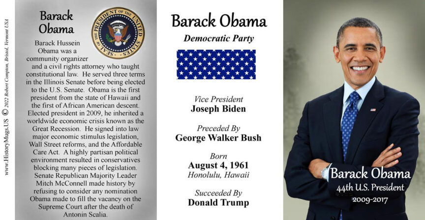 44th US President Barack Obama - HistoryMugs.us