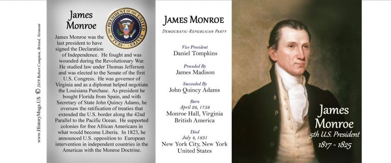 05- 5th US President James Monroe - HistoryMugs.us