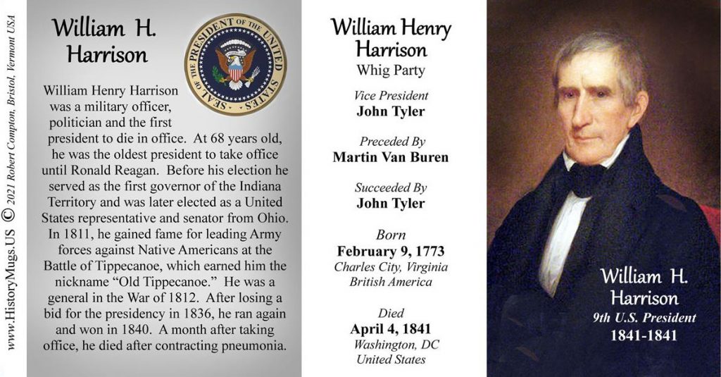 09- 9th US President William Henry Harrison - HistoryMugs.us