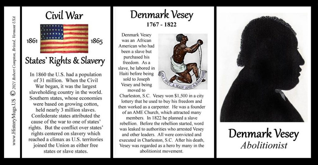 Vesey, Denmark - African American History - HistoryMugs.us