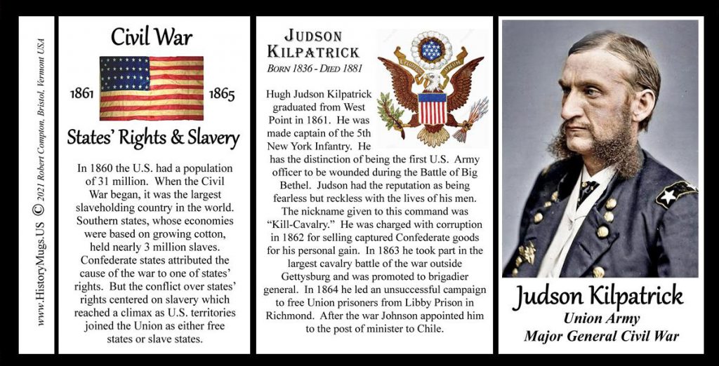 Kilpatrick, Judson - Civil War - HistoryMugs.us