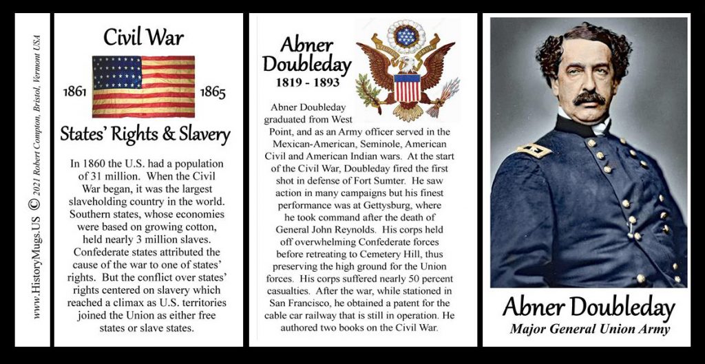 Doubleday, Abner - Civil War - HistoryMugs.us