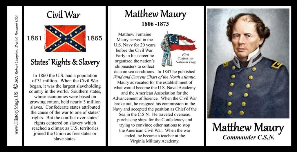 Maury, Matthew - Civil War - HistoryMugs.us
