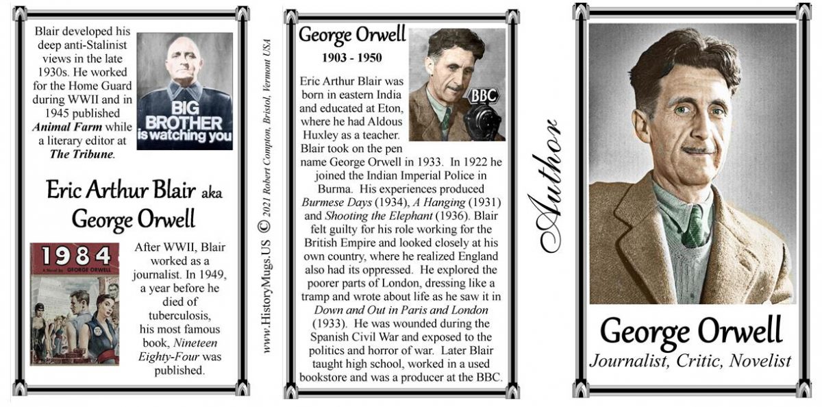 Orwell, George - Author - HistoryMugs.us