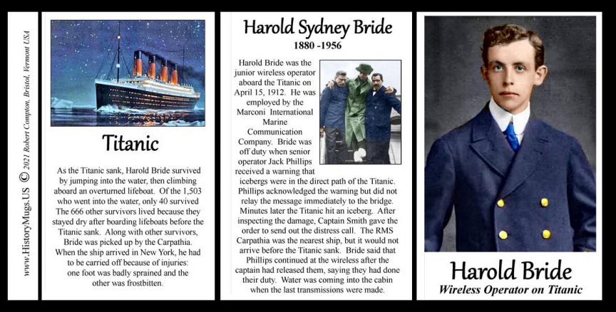 Bride, Harold - at Titanic - HistoryMugs.us