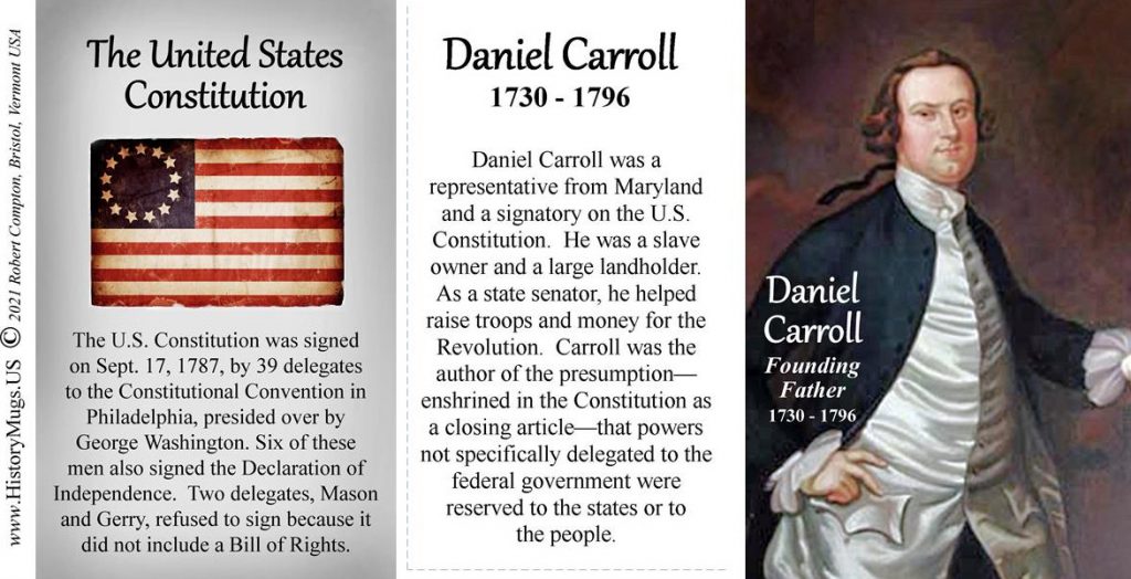 Carroll, Daniel - United States Constitution - HistoryMugs.us