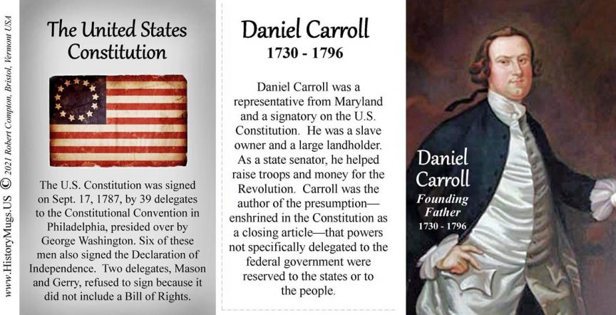 Carroll, Daniel - United States Constitution - HistoryMugs.us
