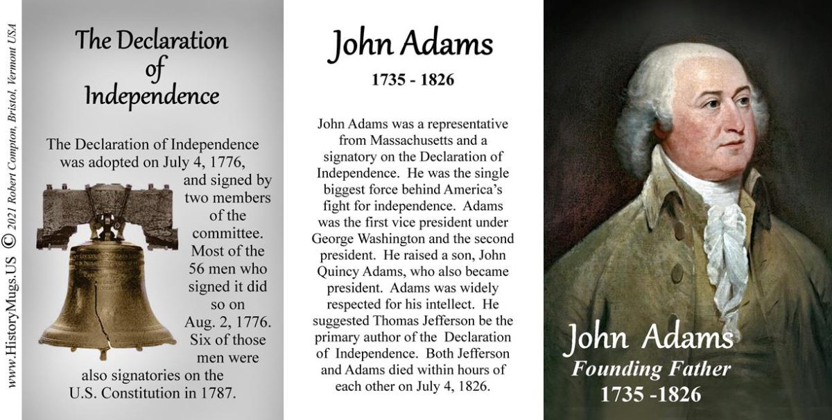 Adams, John - Declaration of Independence - HistoryMugs.us