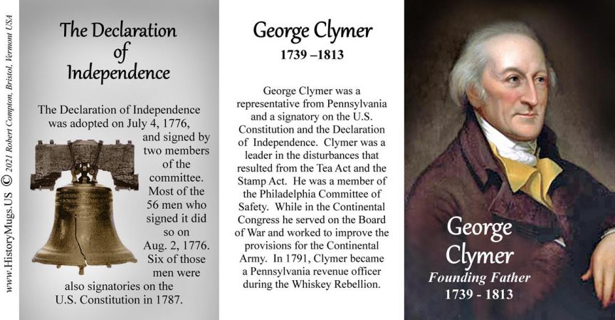 Clymer, George - Declaration of Independence - HistoryMugs.us