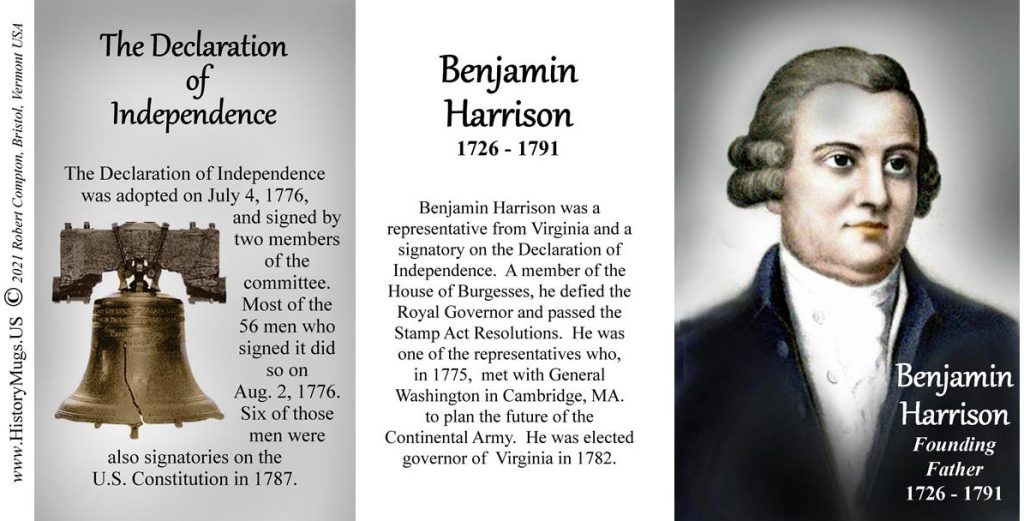 Harrison, Benjamin - Declaration of Independence - HistoryMugs.us