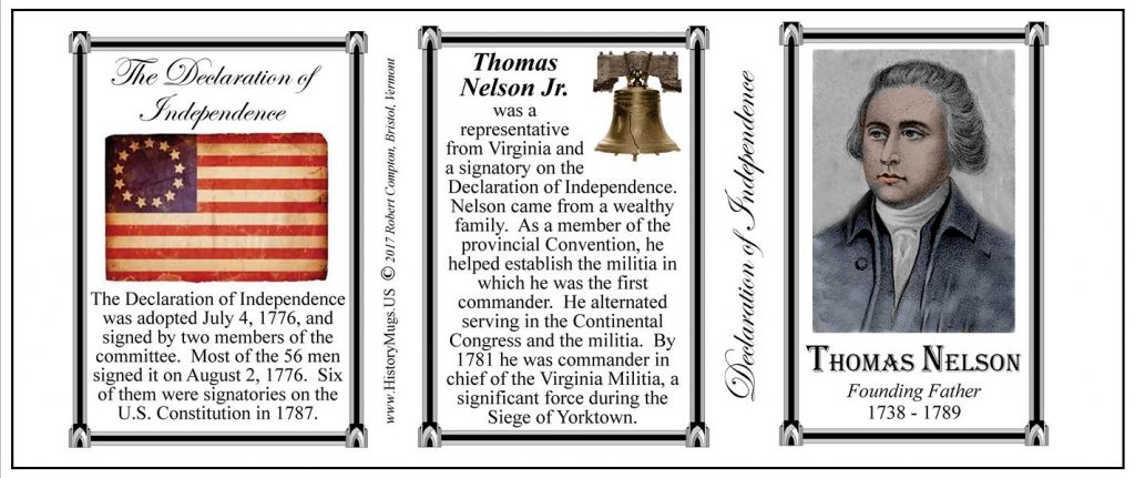 Nelson Jr., Thomas - Declaration of Independence - HistoryMugs.us