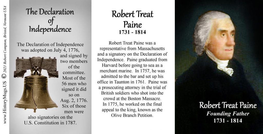Paine, Robert Treat - Declaration of Independence - HistoryMugs.us