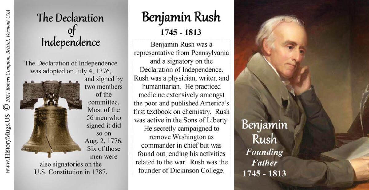 Rush, Benjamin - Declaration of Independence - HistoryMugs.us