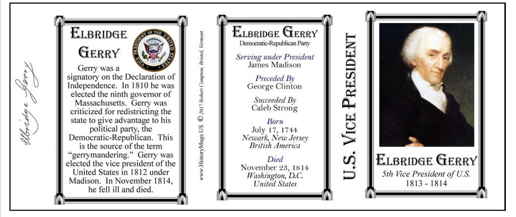 05- 5th US Vice President Elbridge Gerry - HistoryMugs.us