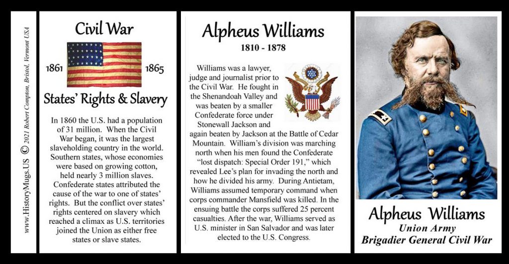 Williams, Alpheus - Civil War - HistoryMugs.us