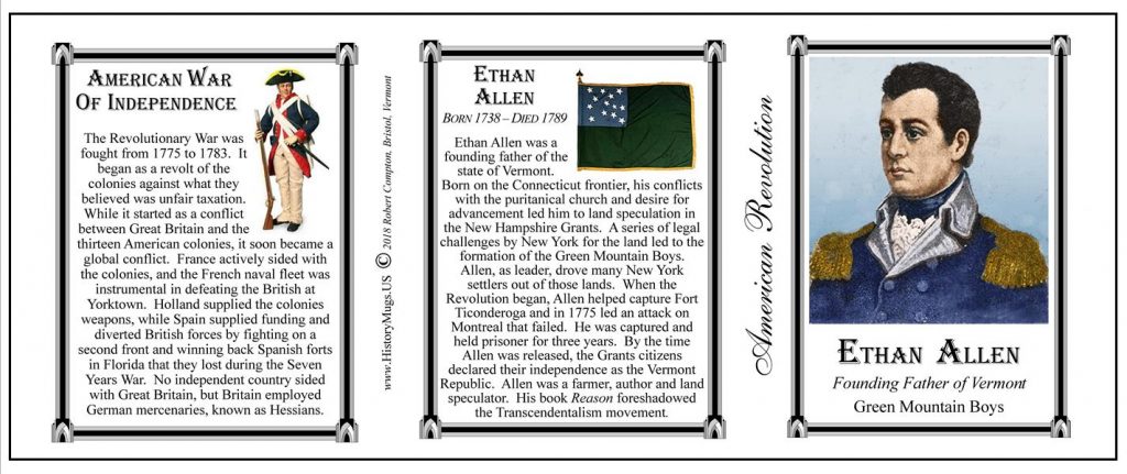 Allen, Ethan - Revolutionary War - HistoryMugs.us