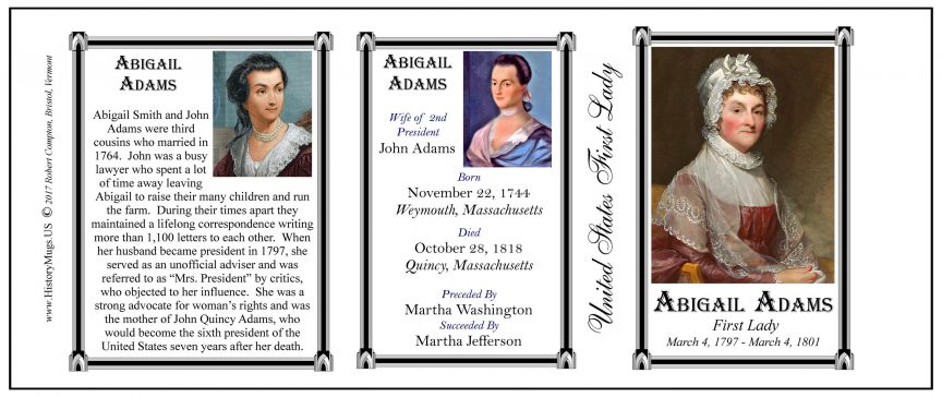 02- Abigail Adams, First Lady - HistoryMugs.us