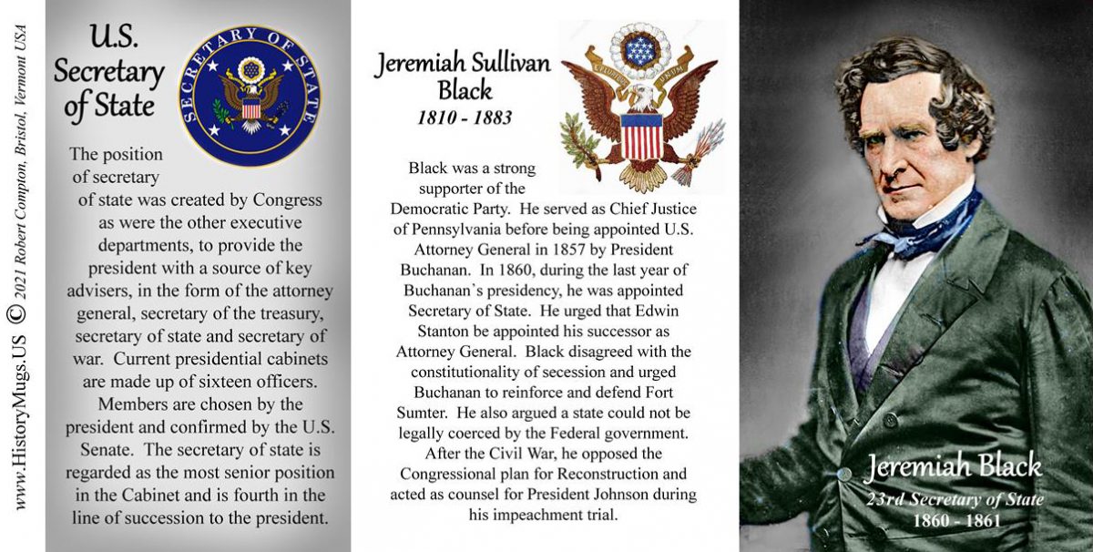 23- Secretary of State Jeremiah Black - HistoryMugs.us