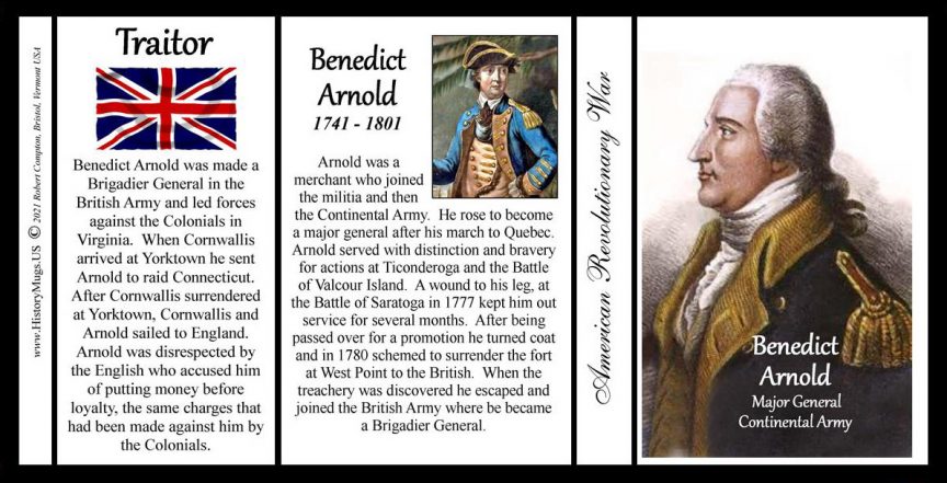 Arnold, Benedict - Revolutionary War - HistoryMugs.us