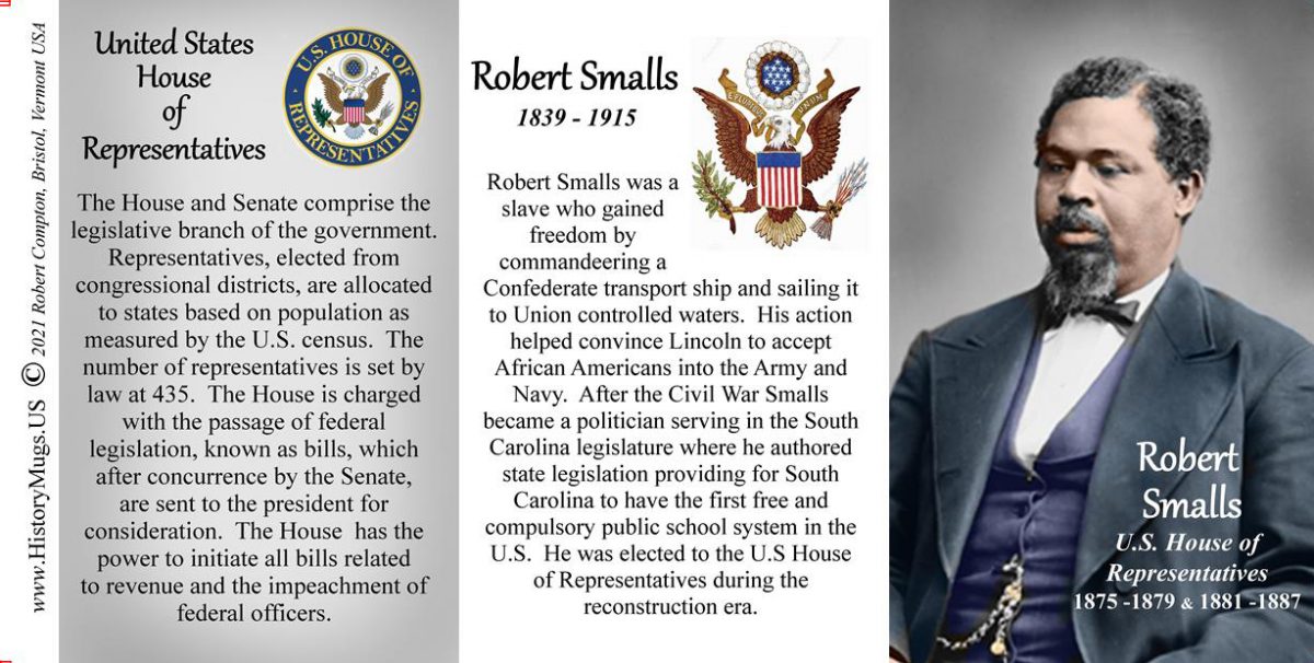 1875-1879, U.S. House of Representatives - Robert Smalls - HistoryMugs.us