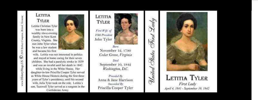 10- Letitia Tyler, First Lady - HistoryMugs.us