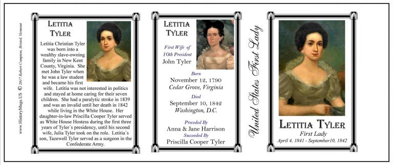 10- Letitia Tyler, First Lady - HistoryMugs.us