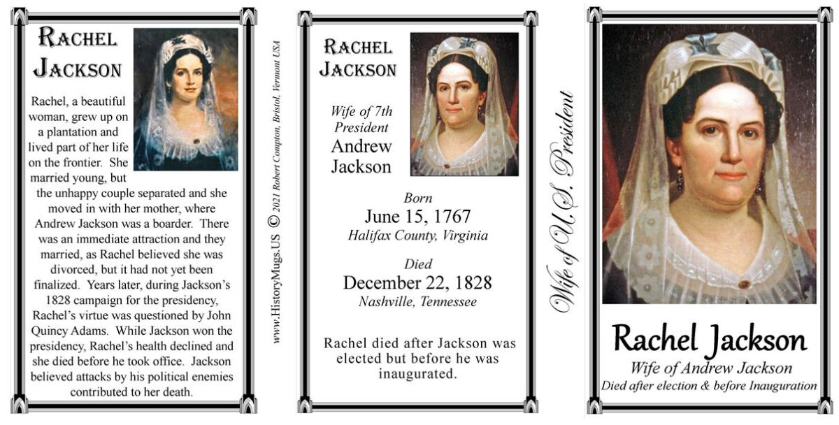 07- Rachel Jackson, Wife of Andrew Jackson - HistoryMugs.us