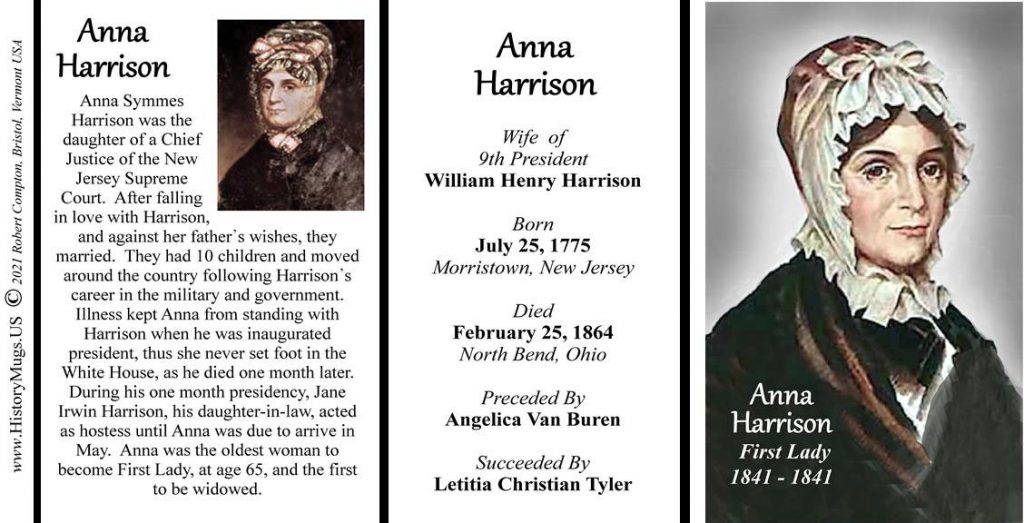 09- Anna Harrison, First Lady - HistoryMugs.us