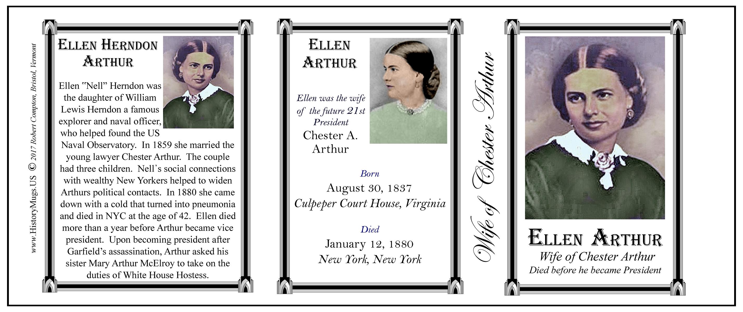 21- Ellen Arthur, Wife of Chester Arthur - HistoryMugs.us