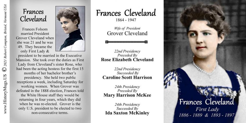 22-24- Frances Cleveland, First Lady - HistoryMugs.us