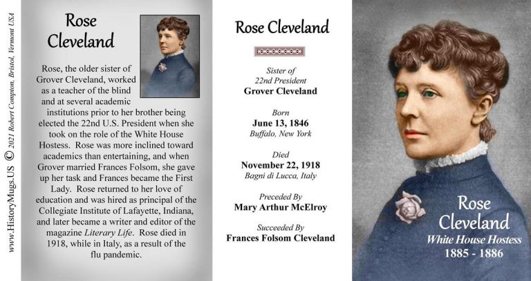 22- Rose Cleveland, White House Hostess - HistoryMugs.us