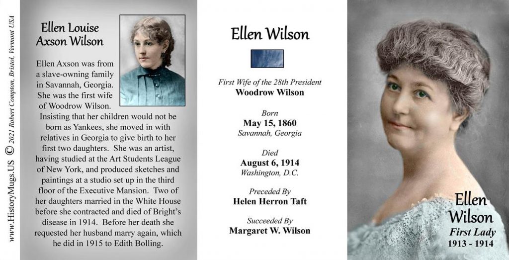 28- Ellen Wilson, First Lady - HistoryMugs.us