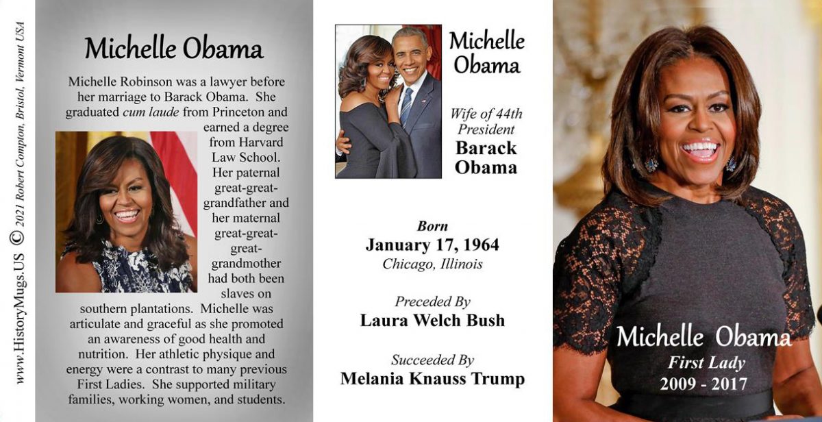 44- Michelle Obama, First Lady - HistoryMugs.us