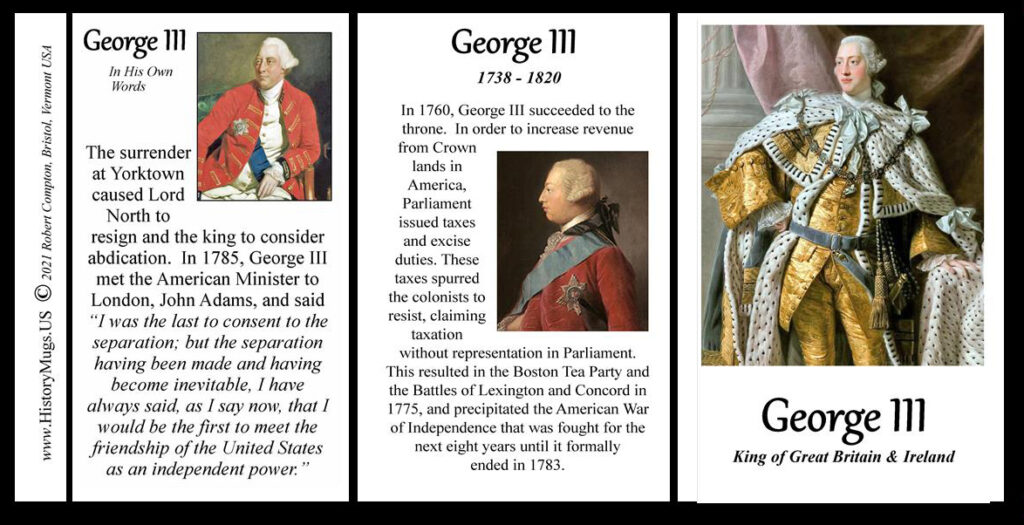 George III - Revolutionary War - HistoryMugs.us