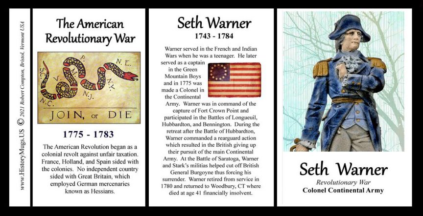 Warner, Seth - Revolutionary War - HistoryMugs.us