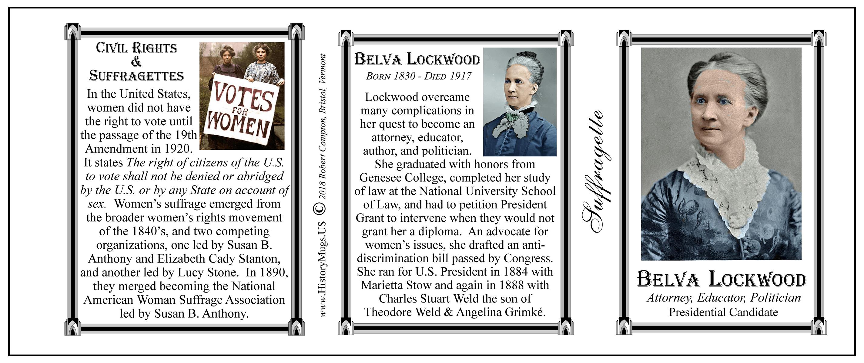 Lockwood, Belva - Women's Suffrage - HistoryMugs.us