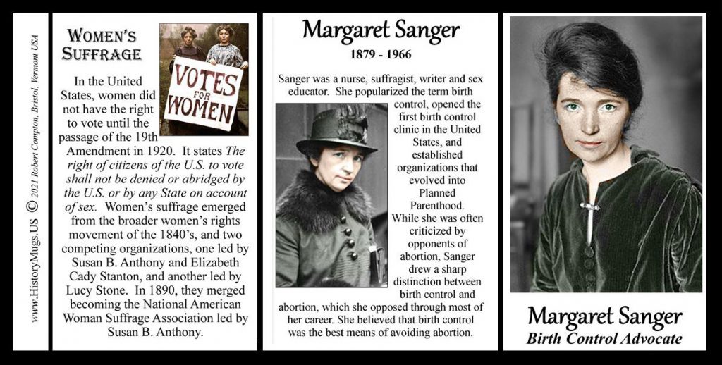 Sanger, Margaret - Women's Suffrage - HistoryMugs.us