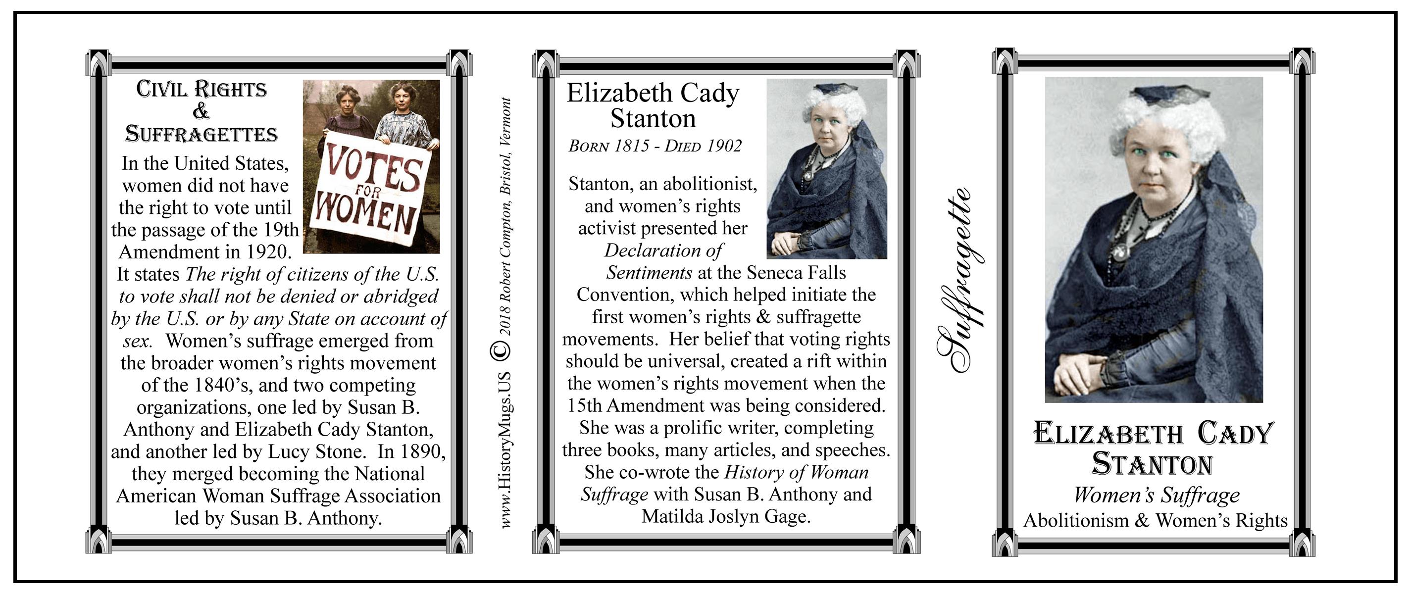 Stanton, Elizabeth Cady - Women's Suffrage - HistoryMugs.us
