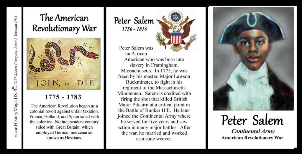 Salem, Peter - Revolutionary War - HistoryMugs.us