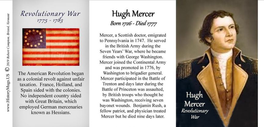 Mercer, Hugh - Revolutionary War - HistoryMugs.us