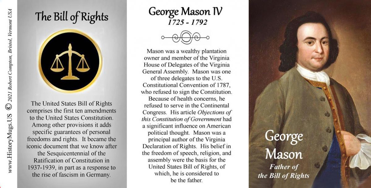 Mason, George - Revolutionary War - HistoryMugs.us