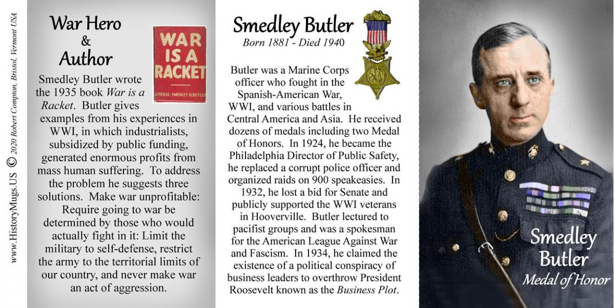 Butler, Smedley - Medal of Honor - HistoryMugs.us