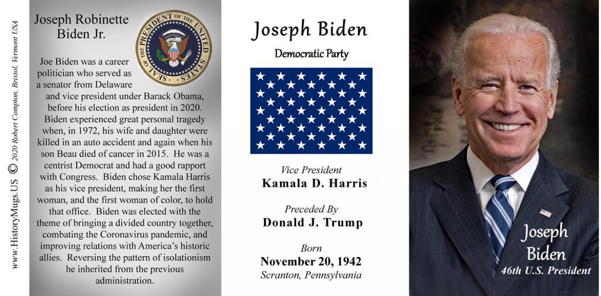 46th US President Joseph Biden - HistoryMugs.us