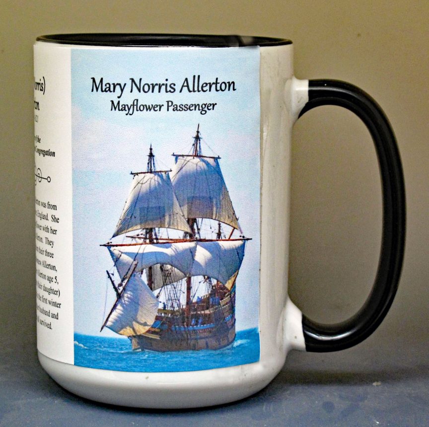 Allerton, Mary Norris - Mayflower - HistoryMugs.us