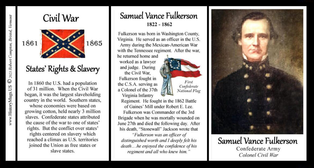 Fulkerson, Samuel Vance - Civil War - HistoryMugs.us