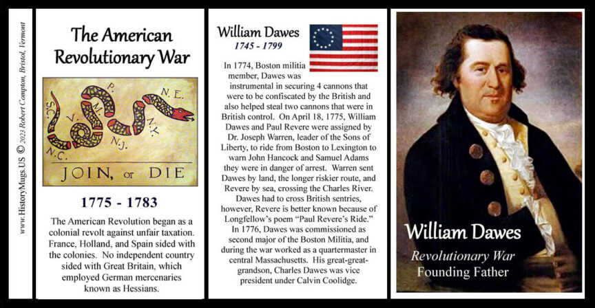 Dawes, William - Revolutionary War - HistoryMugs.us