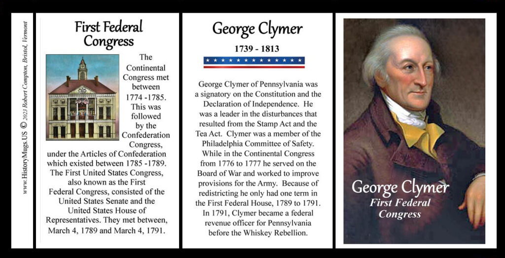 Representative George Clymer - First Federal Congress - HistoryMugs.us
