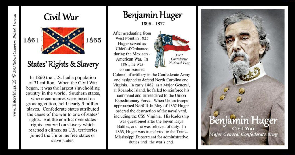 Huger, Benjamin - Civil War - HistoryMugs.us